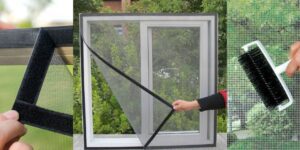 Velcro sticky Insect screen for windows